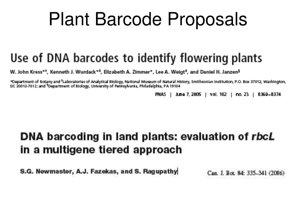 PPT - Establishing a DNA Barcode for Land plants PowerPoint ...