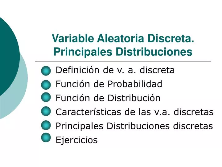 PPT - Variable Aleatoria Discreta. Principales Distribuciones ... PPT - Variable Aleatoria Discreta. Principales Distribuciones ...
