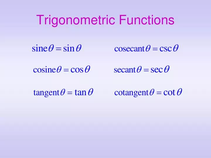 PPT - Trigonometric Functions PowerPoint Presentation, free download ...
