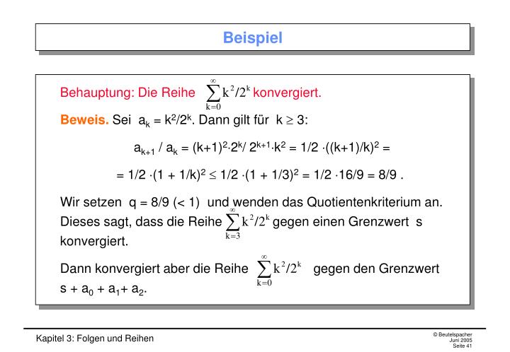 PPT - Kapitel 4 Folgen und Reihen PowerPoint Presentation - ID:871030