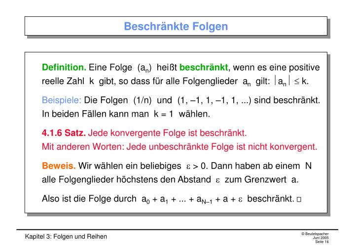 PPT - Kapitel 4 Folgen und Reihen PowerPoint Presentation - ID:871030
