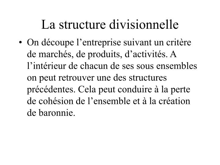PPT - Les structures d’organisation PowerPoint Presentation - ID:871204