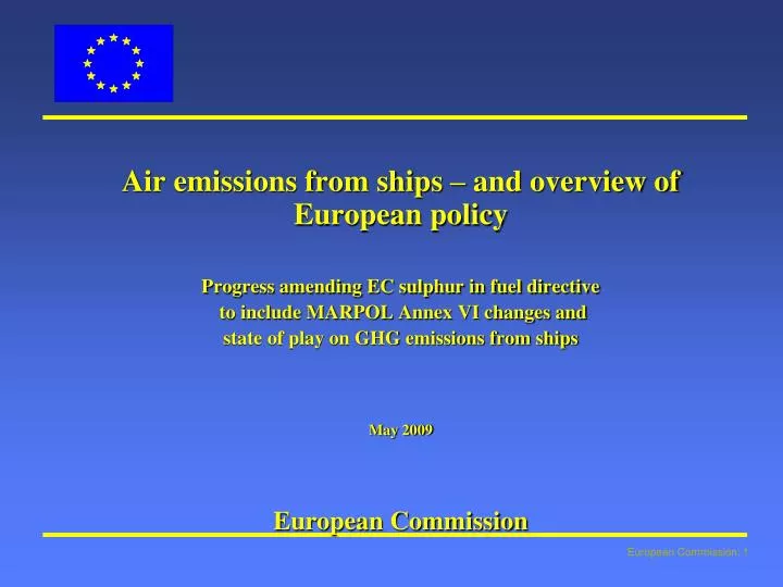 PPT - Air emissions from ships – and overview of European policy ...