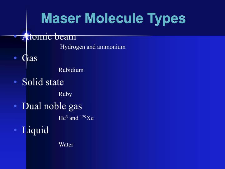 PPT - Masers (Microwave Amplification by Stimulated Emission of ...