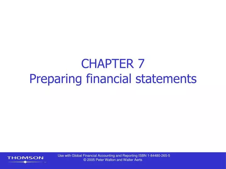 PPT - CHAPTER 7 Preparing financial statements PowerPoint Presentation ...