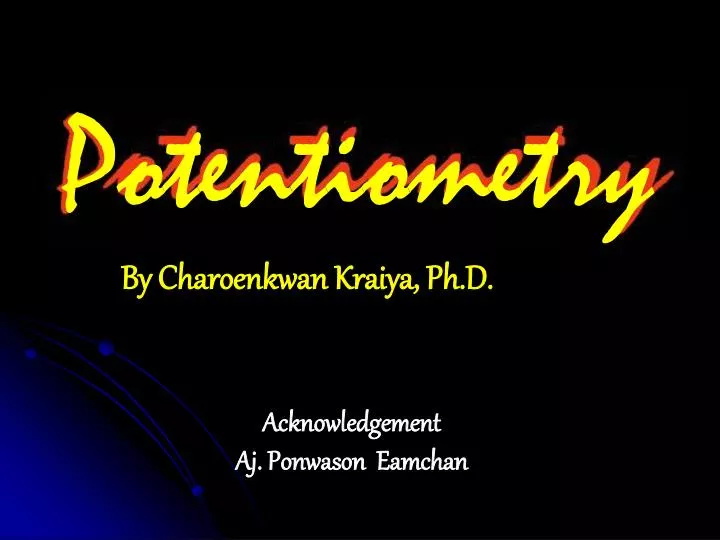 PPT - Potentiometry PowerPoint Presentation, free download - ID:871684