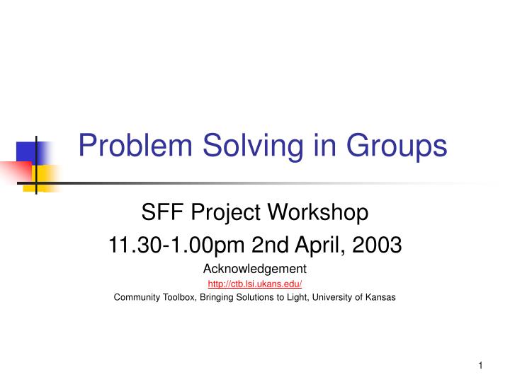 PPT - Problem Solving in Groups PowerPoint Presentation, free download - ID:872382