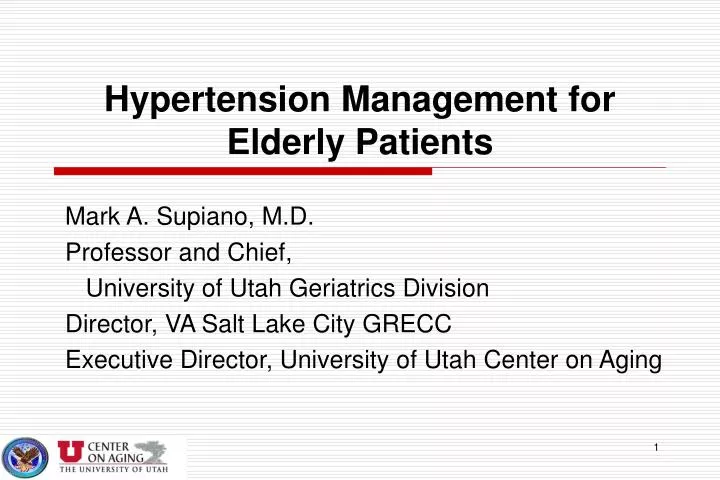 PPT - Hypertension Management for Elderly Patients PowerPoint ...