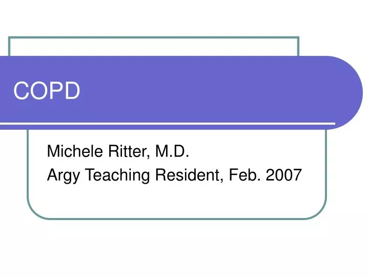 PPT - COPD PowerPoint Presentation, free download - ID:872731