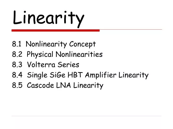 PPT - Linearity PowerPoint Presentation, free download - ID:873527