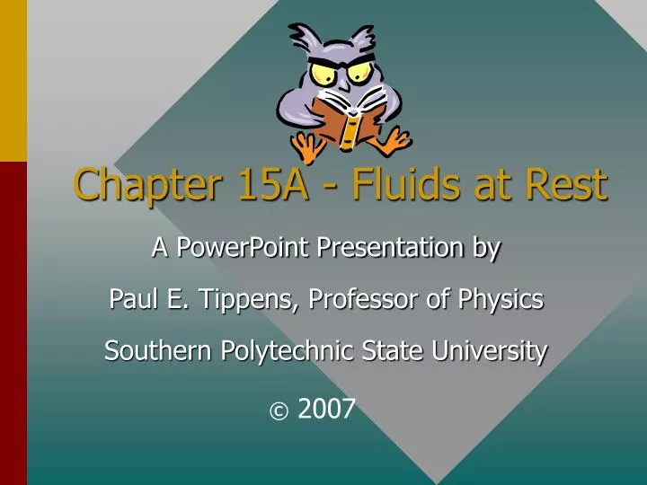 PPT - Chapter 15A - Fluids at Rest PowerPoint Presentation, free ...