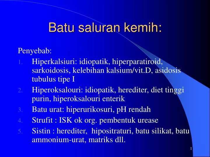 PPT - Batu saluran kemih: PowerPoint Presentation, free download - ID ...