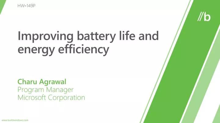 PPT - Improving battery life and energy efficiency PowerPoint ...