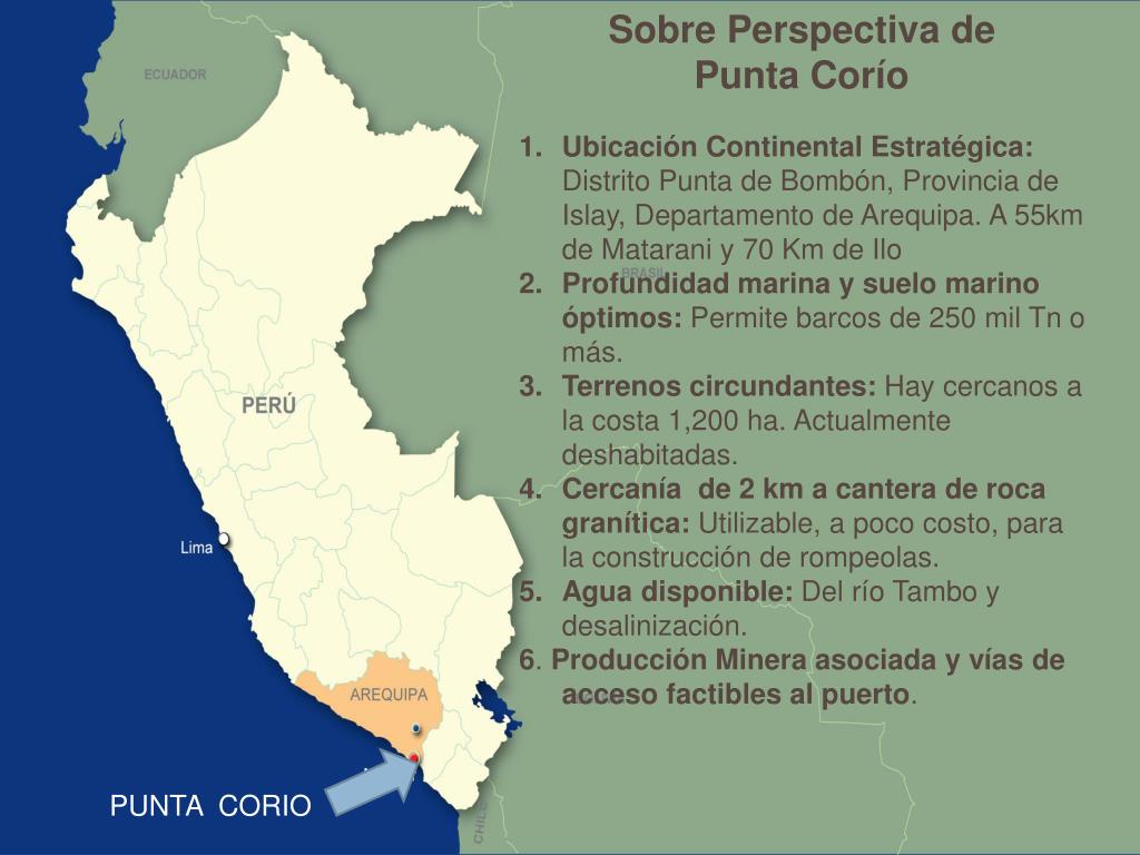 PPT - VISIÓN: Corio, Puerto Estratégico del sur del Perú. MISIÓN ...