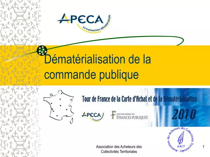 PPT - Dématérialisation de la commande publique PowerPoint Presentation - ID:876948
