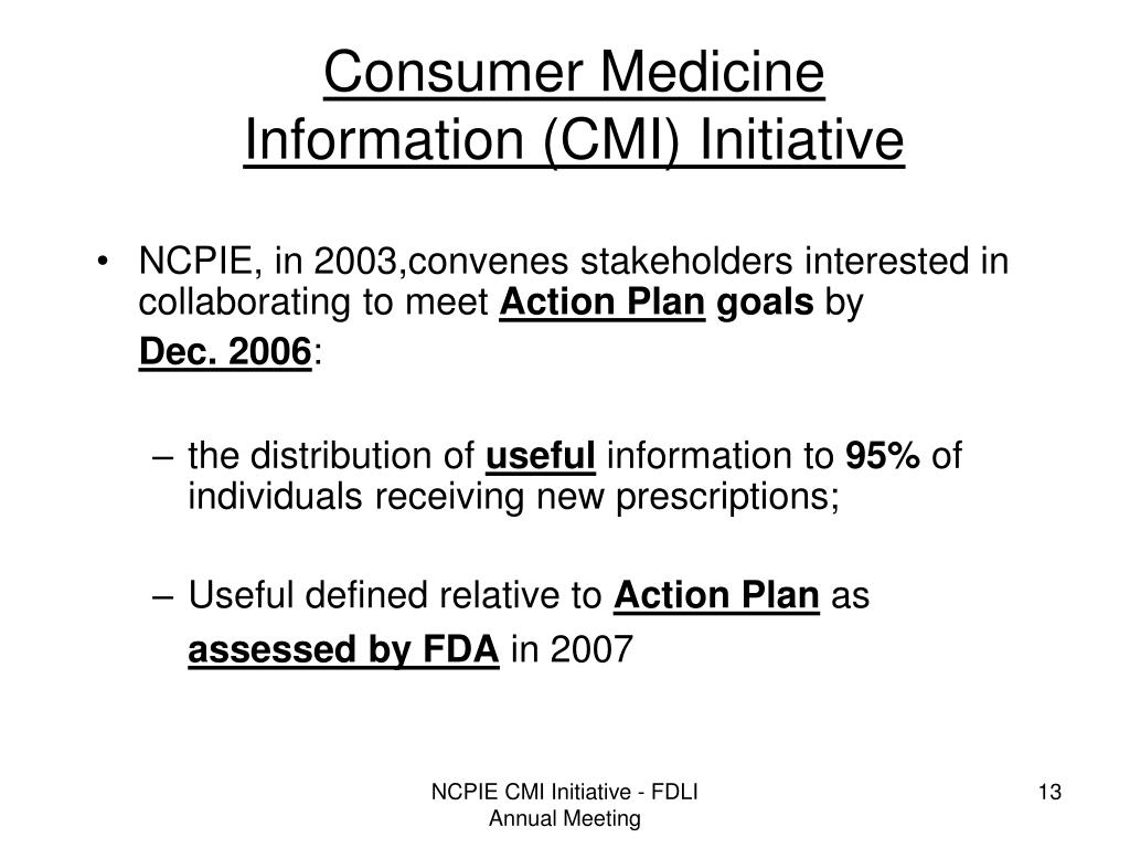 PPT - Prescription Drug Information for Consumers and Healthcare ...