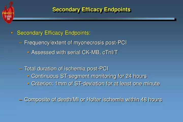 PPT - Secondary Efficacy Endpoints PowerPoint Presentation, free ...