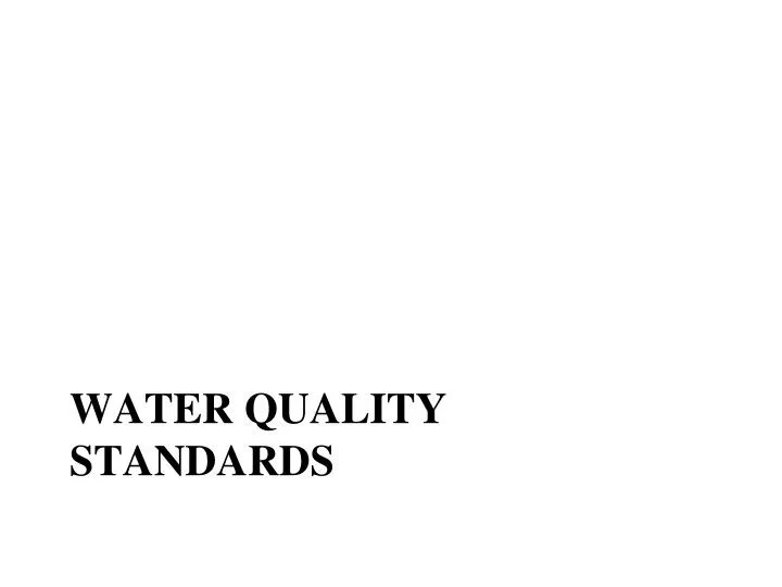 PPT - Water quality standards PowerPoint Presentation, free download ...