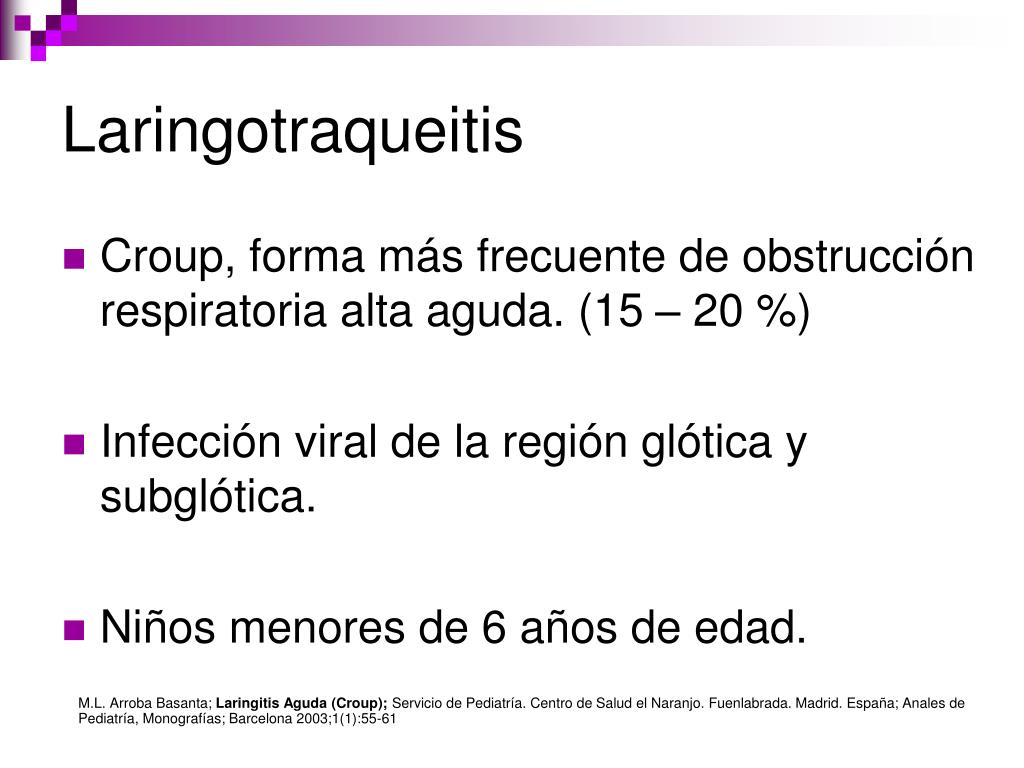 PPT - Laringotraqueítis, Epiglotítis y Bronquiolítis. PowerPoint ...