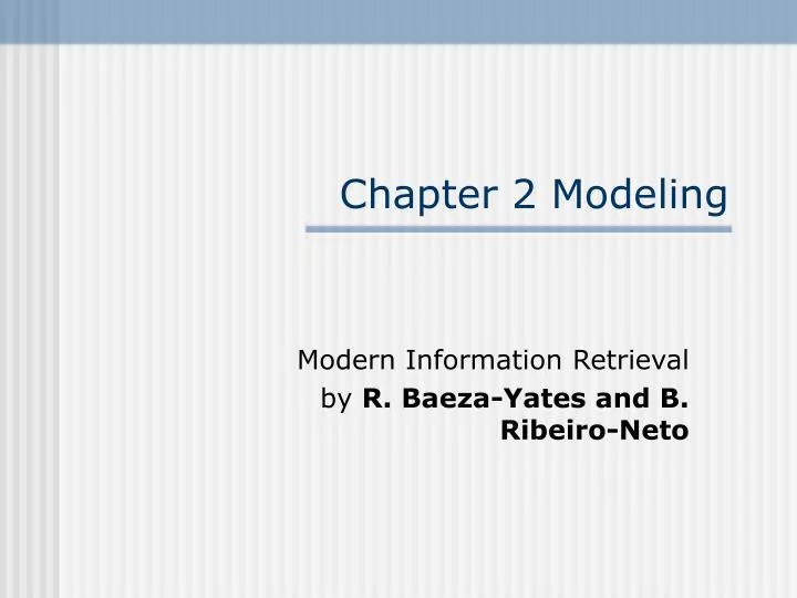 PPT - Chapter 2 Modeling PowerPoint Presentation, free download - ID:881423