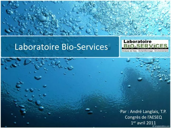 PPT - Laboratoire Bio-Services PowerPoint Presentation, free download ...