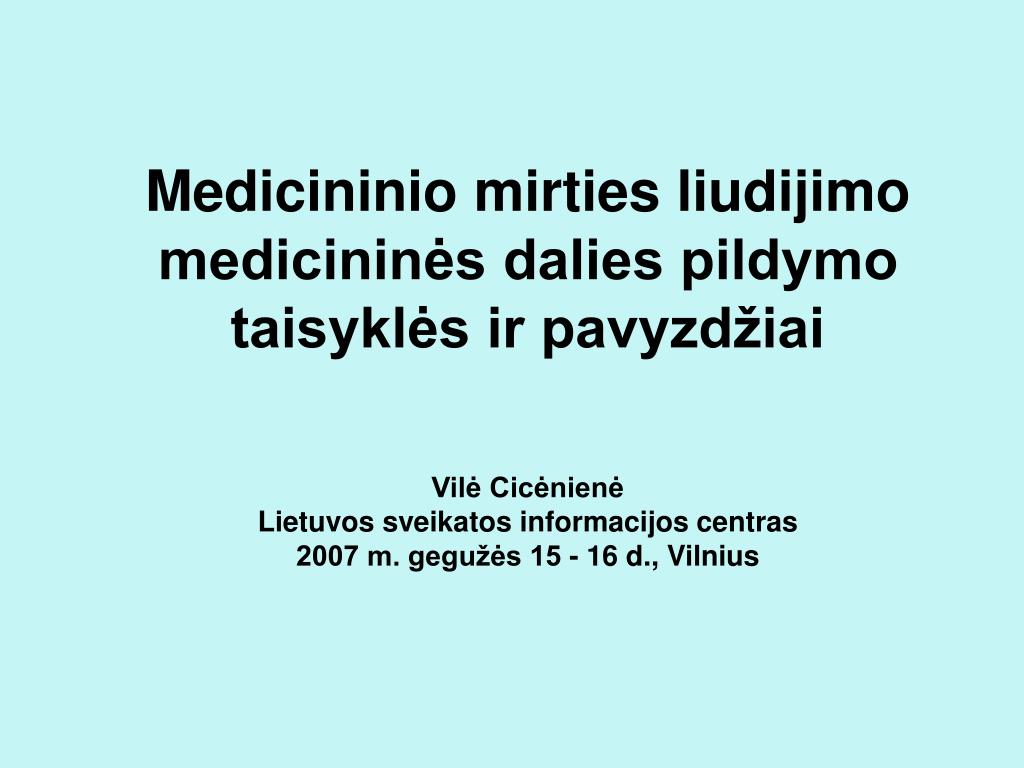 PPT - Mirties priežasčių dalis PowerPoint Presentation, free download ...