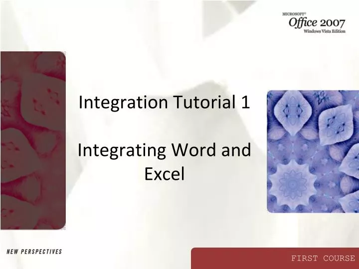 Ppt Integration Tutorial 1 Integrating Word And Excel Powerpoint Presentation Id882712