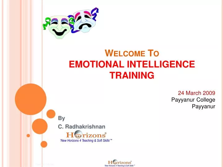 PPT - Welcome To EMOTIONAL INTELLIGENCE TRAINING PowerPoint ...
