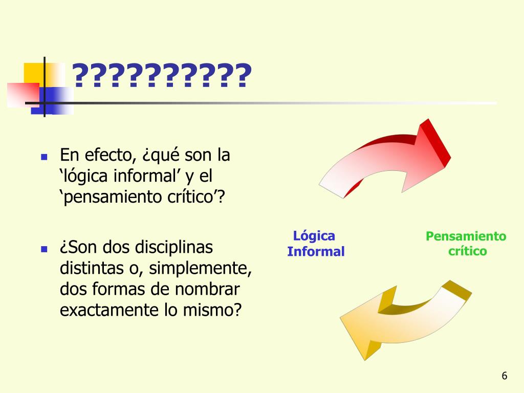 PPT - Lógica informal y pensamiento crítico: un intento de ...