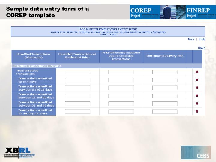 PPT - COREP and FINREP : Start of real XBRL reporting in the European ...