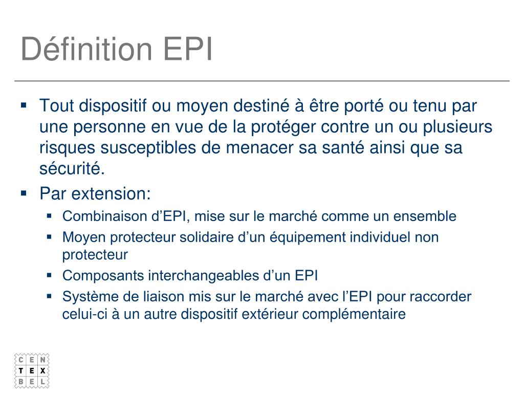 PPT - La directive EPI, aujourd’hui et demain PowerPoint Presentation ...