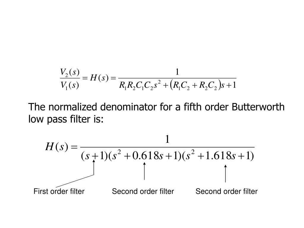 PPT - 5th Order Butterworth Low Pass Filter PowerPoint Presentation ... PPT - 5th Order Butterworth Low Pass Filter PowerPoint Presentation ...