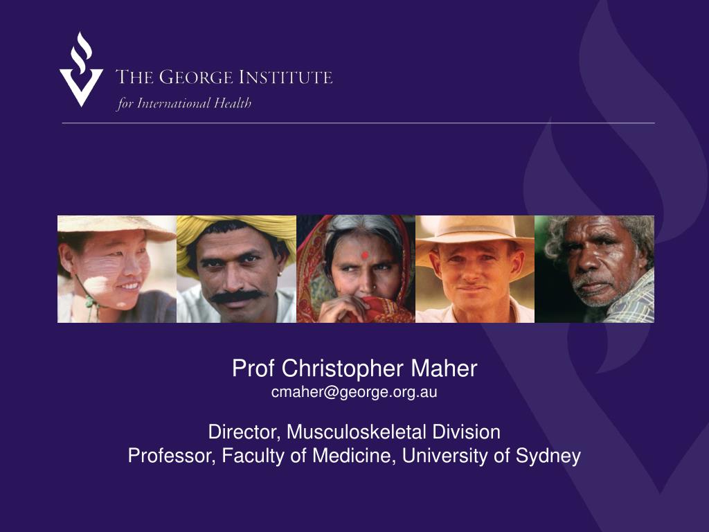 PPT - Prof Christopher Maher cmaher@george.org.au Director ...
