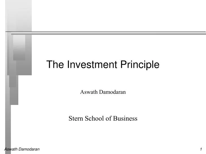 PPT - The Investment Principle PowerPoint Presentation - ID:887700