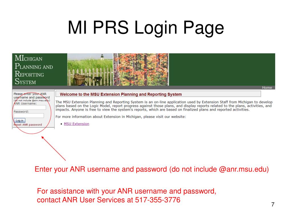 PPT - On-Line Version of the MI PRS Face-to-Face Training PowerPoint ...