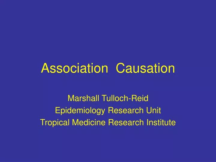 PPT - Association Causation PowerPoint Presentation, free download - ID ...