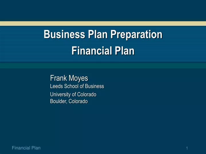 PPT - Business Plan Preparation Financial Plan PowerPoint Presentation ...