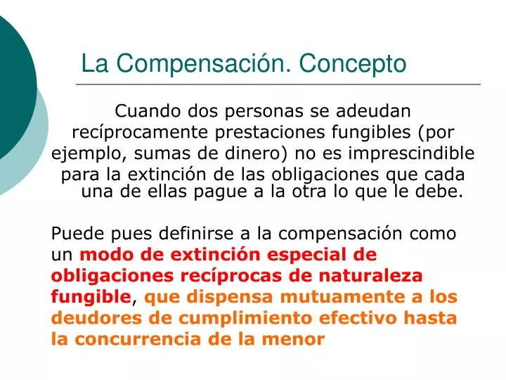PPT - La Compensación. Concepto PowerPoint Presentation, free download ...
