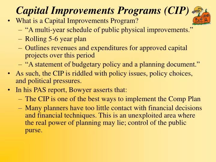 PPT - Capital Improvements Programs (CIP) PowerPoint Presentation, free download - ID:892055