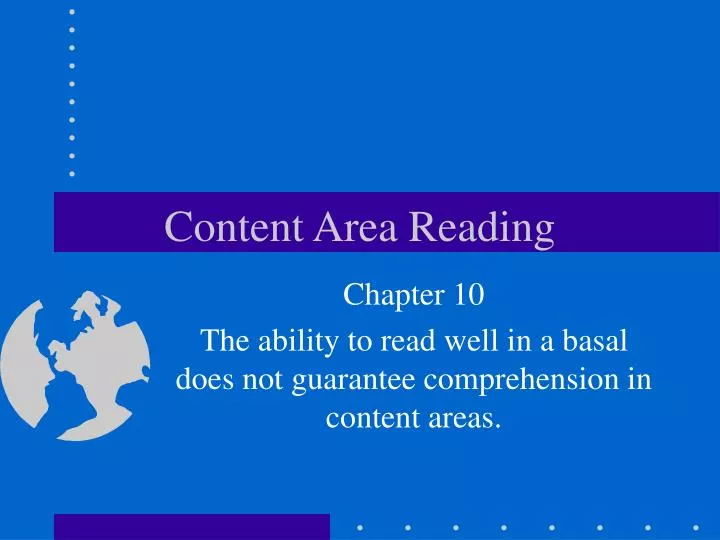 PPT - Content Area Reading PowerPoint Presentation, free download - ID ...