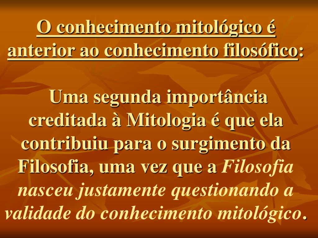 PPT - FILOSOFIA UNIDADE 1 Do Mito à Filosofia PowerPoint Presentation ...