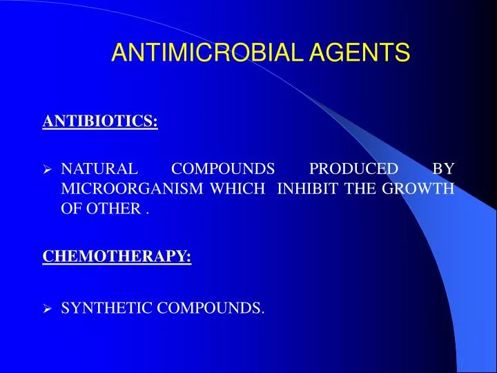 PPT - ANTIMICROBIAL AGENTS PowerPoint Presentation, free download - ID ...