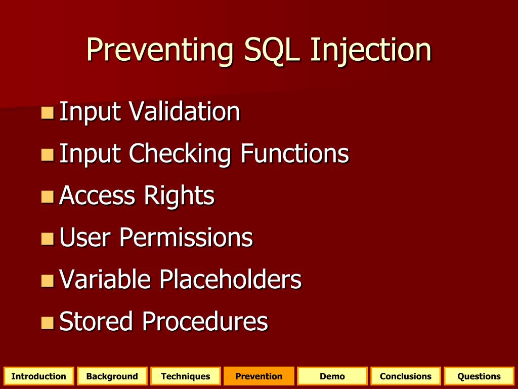 Ppt Sql Injection Powerpoint Presentation Free Download Id 893682
