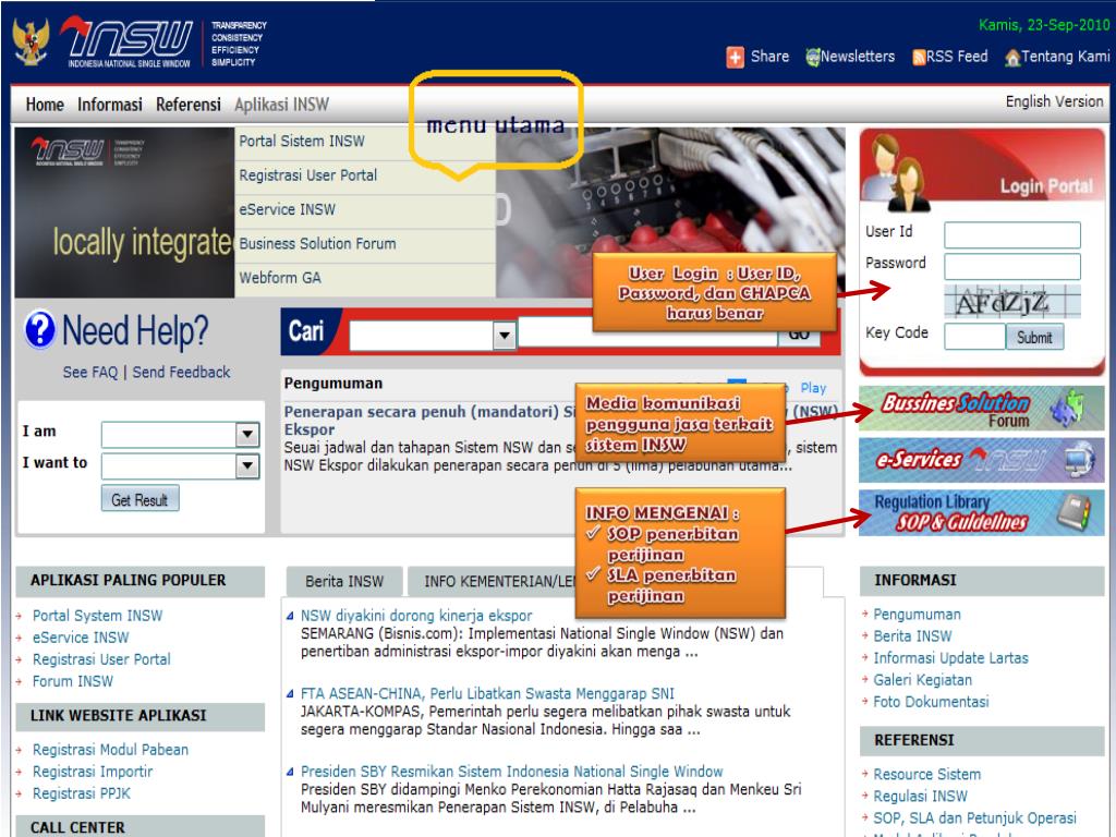 PPT - Pelayanan Kepabeanan D engan Indonesia National Single Windows ...