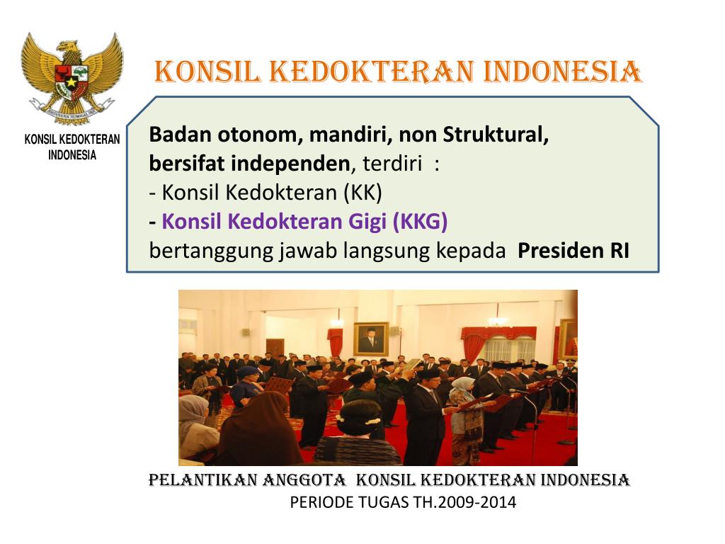 PPT - KOORDINASI PERATURAN REGISTRASI DOKTER DAN DOKTER GIGI WNI/WNA DI ...