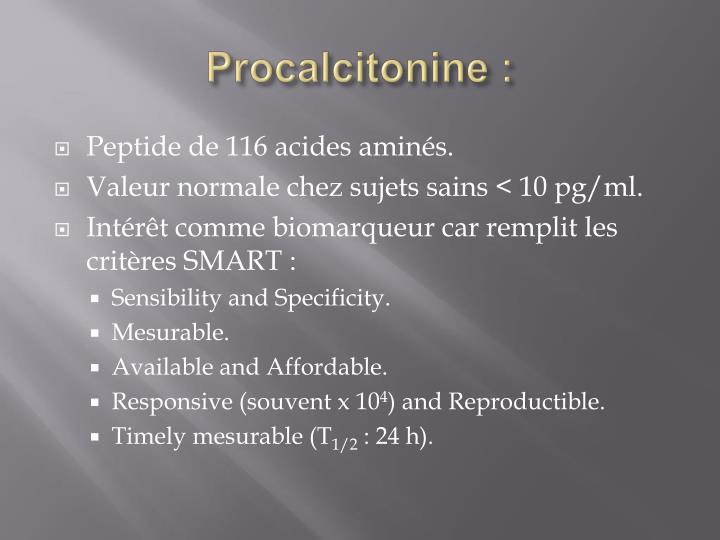 PPT - Intérêt de la procalcitonine dans le diagnostic des infections ...
