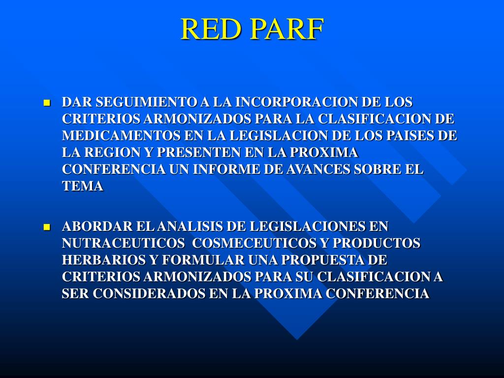PPT - RED PANAMERICANA PARA LA ARMONIZACION DE LA REGLAMENTACION ...