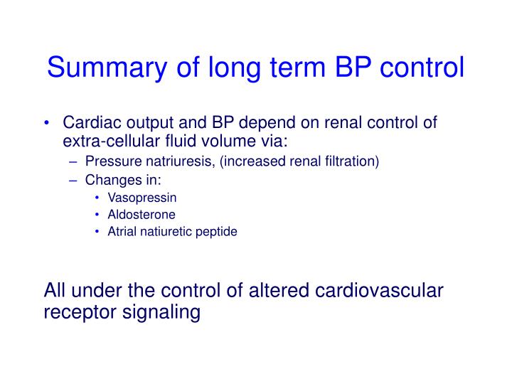 PPT - Control of blood pressure PowerPoint Presentation - ID:897096