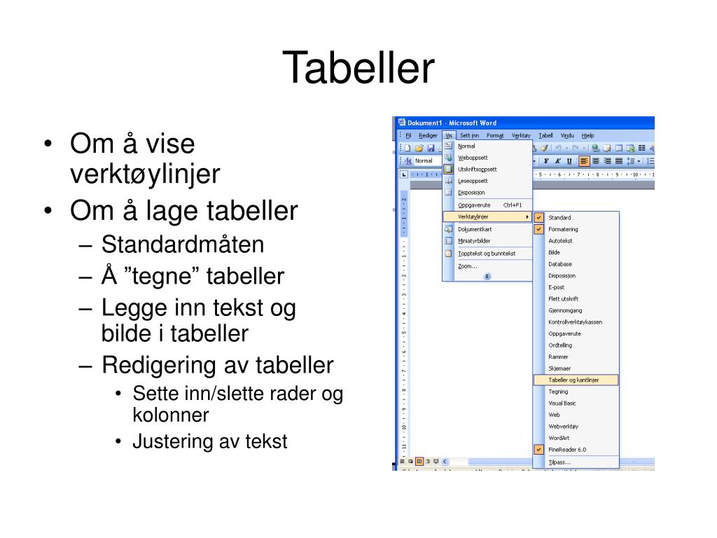 PPT - Tekstbehandleren som planleggingsverktøy PowerPoint Presentation ...