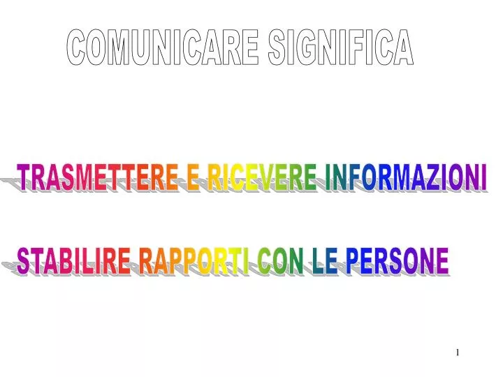 PPT - COMUNICARE SIGNIFICA PowerPoint Presentation, free download - ID ...